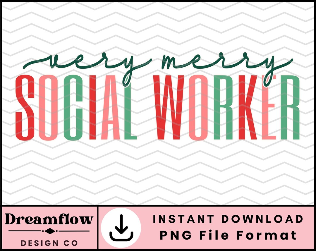 Very Merry Social Worker Png, Christmas Social Worker Png, Social Work ...
