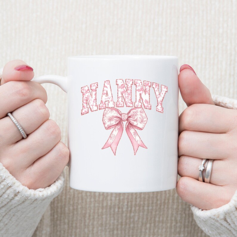 Nanny Grand Millennial Coquette PNG, Preppy Chinoiserie PNG Sublimation ...