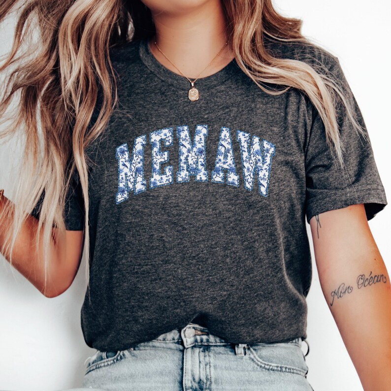 Memaw Grand Millennial Coquette PNG, Preppy Chinoiserie PNG Sublimation ...
