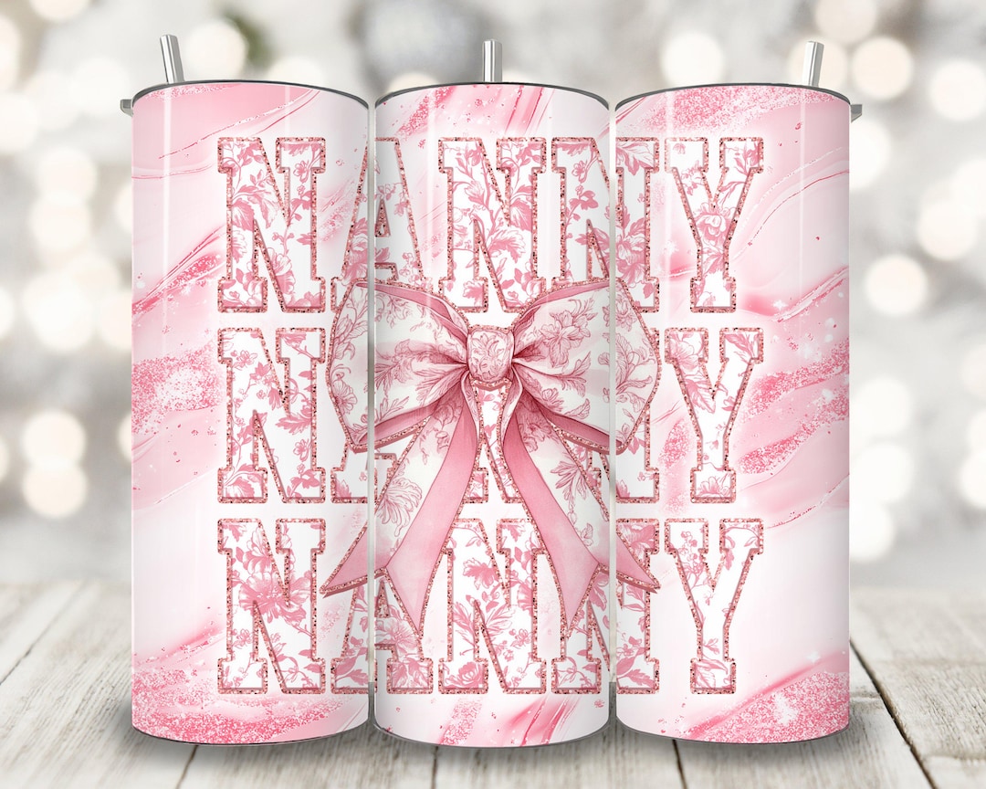 Nanny Grand Millennial Coquette Tumbler Wrap, 20 Oz Skinny Tumbler ...
