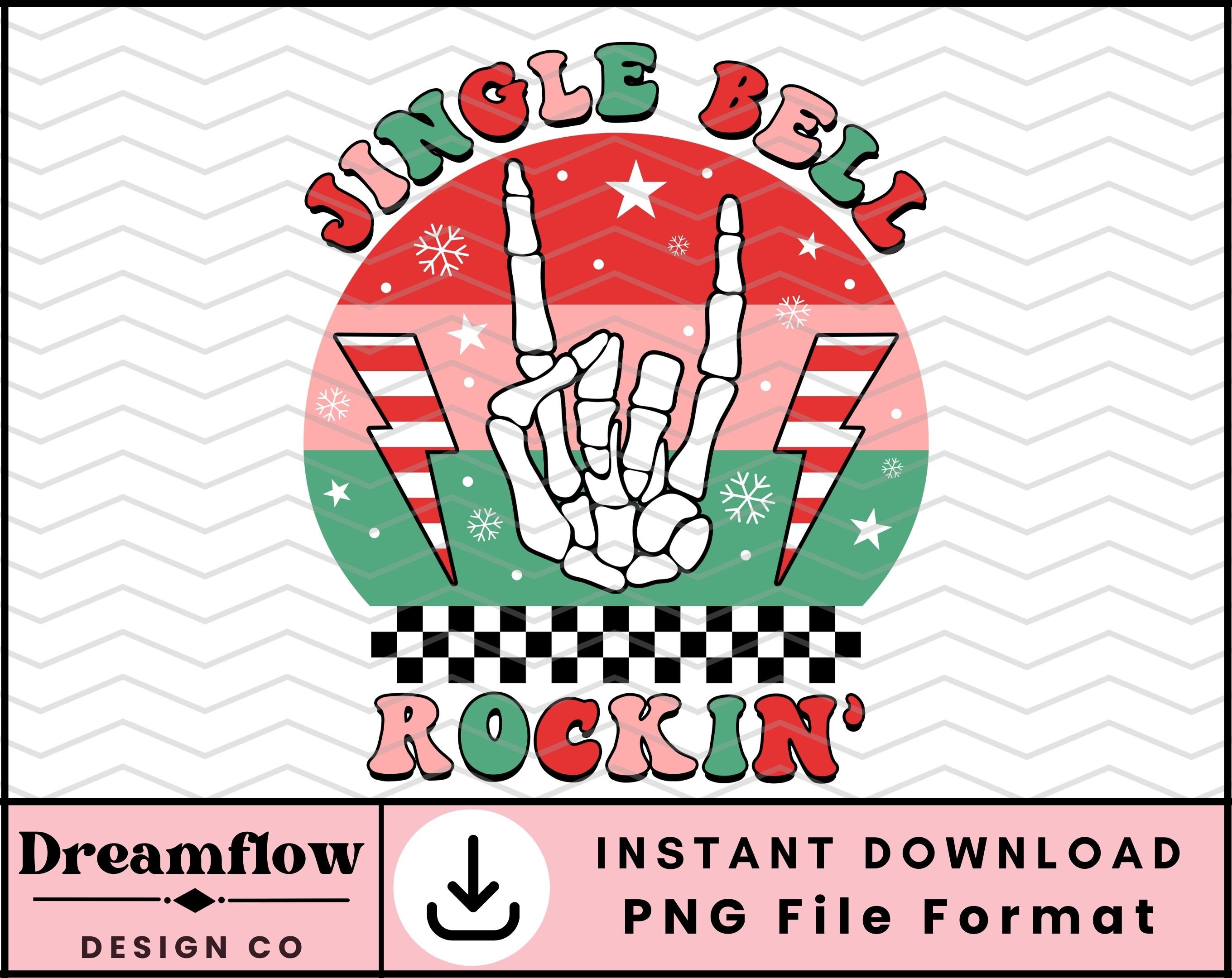 Retro Christmas Png, Jingle Bell Rockin Png, Christmas Skeleton Png ...