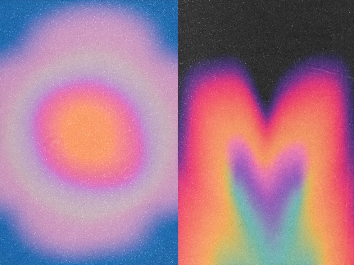 50 Aura Texture Pack Spiritual Textured Art Bundle Colorful Pastel Vibe ...