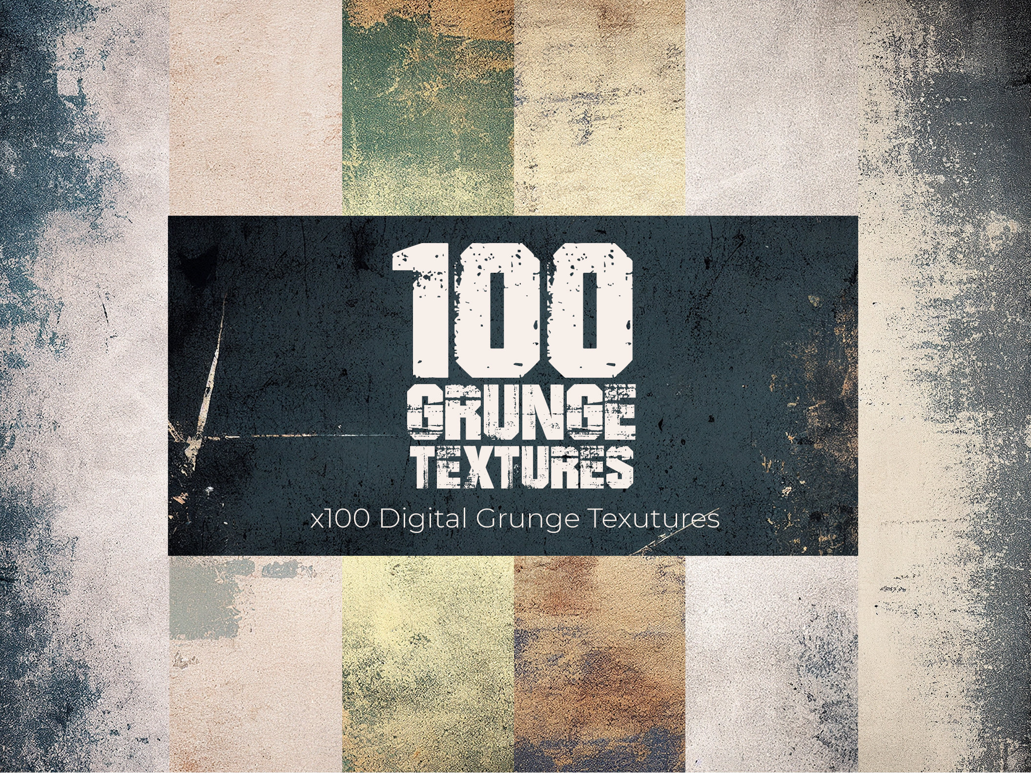 100 Grunge Texture Pack Grungy Textured Art Bundle Grunge Distressed ...