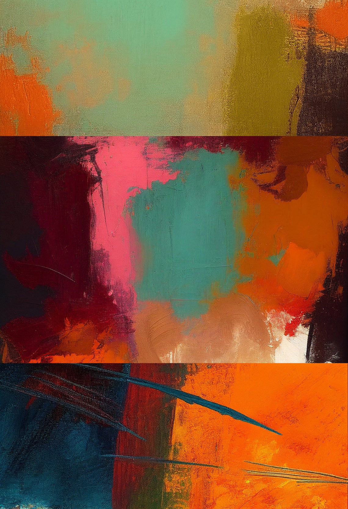 Abstract Painting on Canvas Abstract Wall Art Prints Download Digital ...