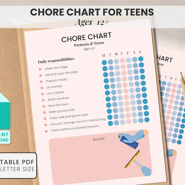 Teen Visual Adhd Routine Chart - Etsy