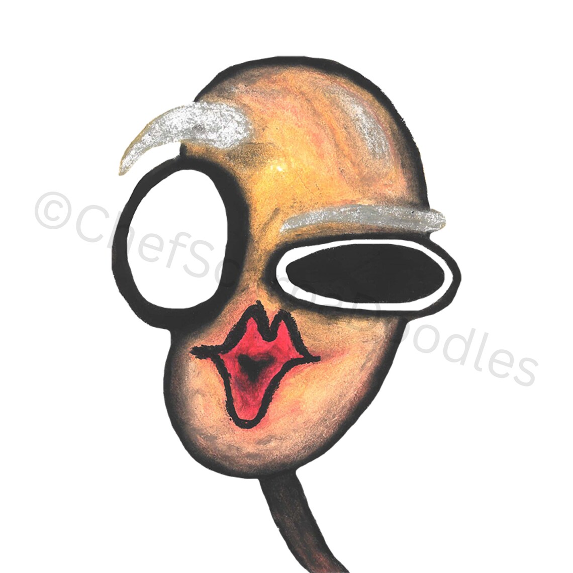 BEAN Character, Custom Figure, Digital Drawing, Png, Hand Drawn, Pastel ...