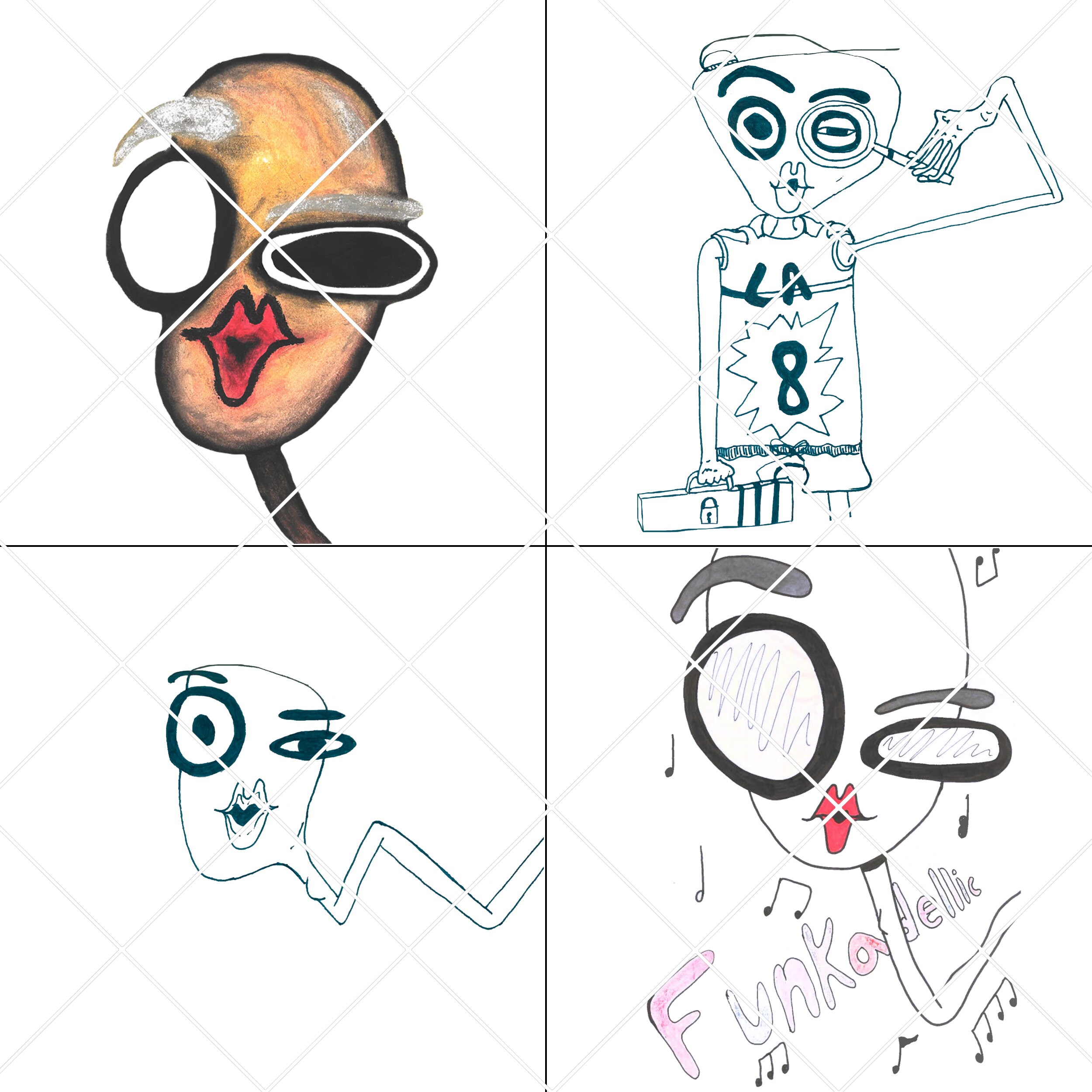 BEAN Character, Custom Figure, Digital Drawing, Png, Hand Drawn, Pastel ...