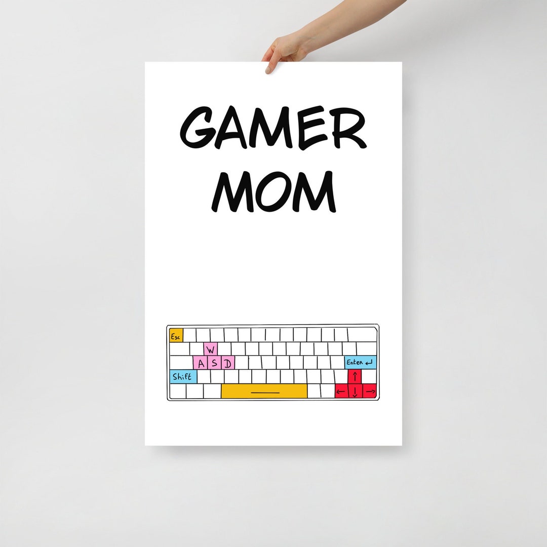 Gamer Mom Digital Prints, Gaming Room Prints, Cool Mom Gift - Etsy
