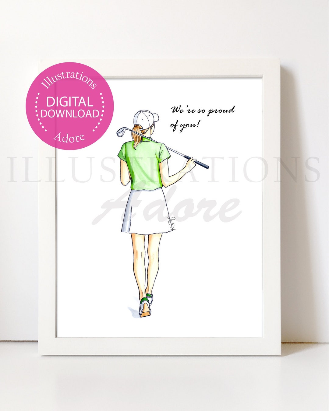 Girl Golfer, High School Graduation Gift High School College Graduation ...
