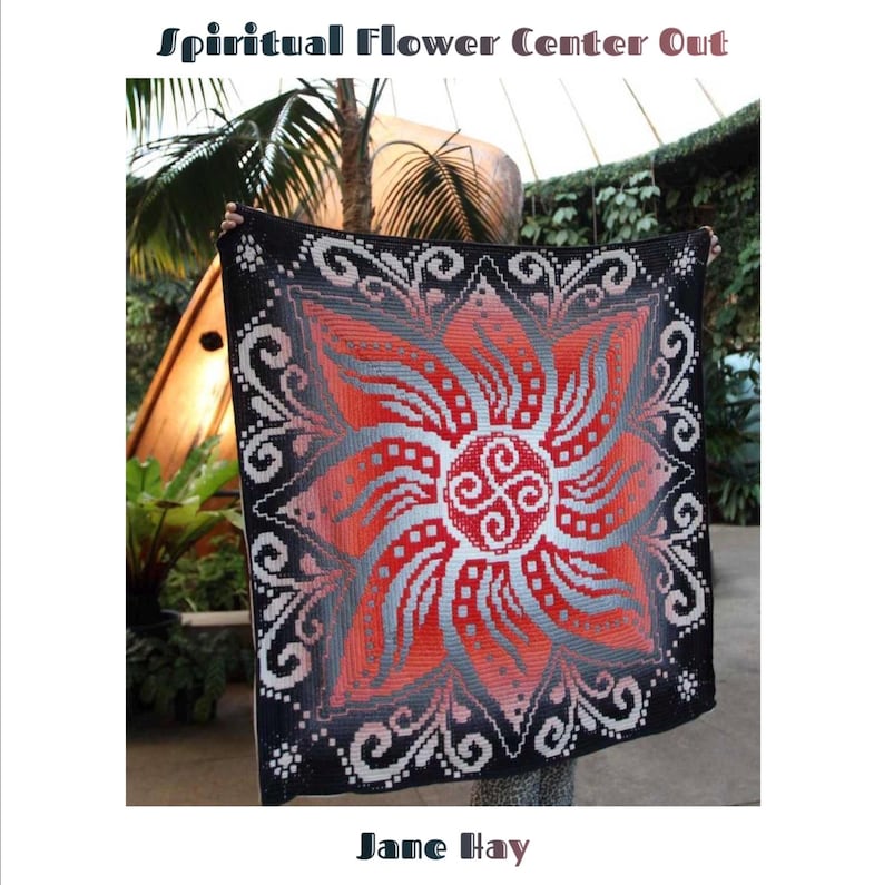 Spiritual Flower Overlay Mosaic Crochet Blanket Pattern: Center Out and ...