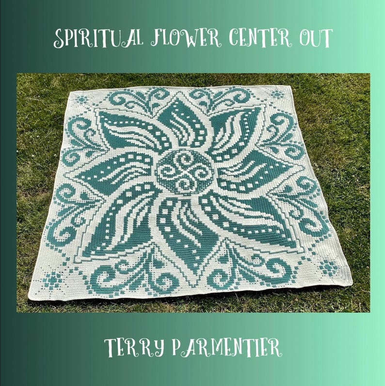 Spiritual Flower Overlay Mosaic Crochet Blanket Pattern: Center Out and ...