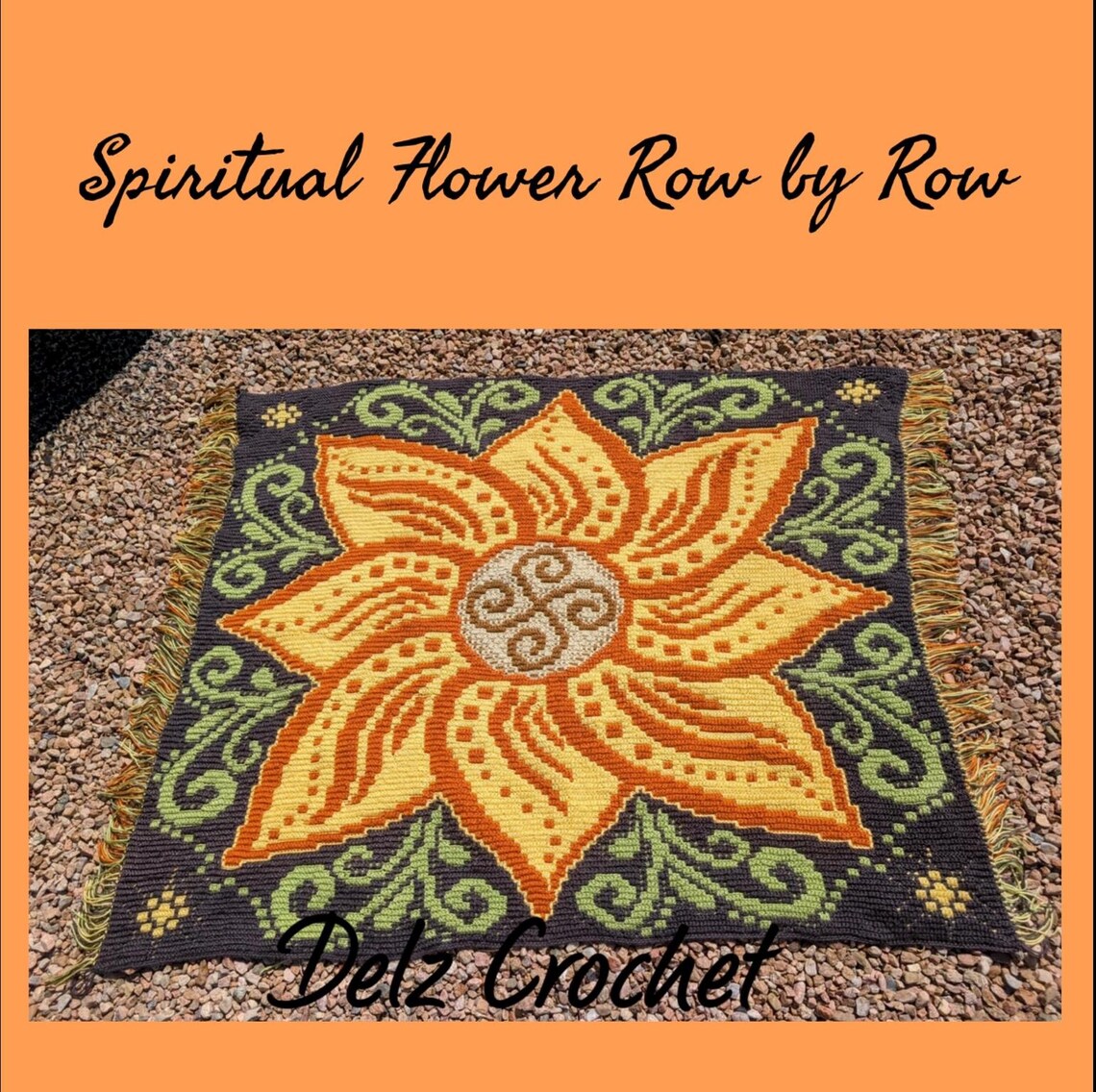 Spiritual Flower Overlay Mosaic Crochet Blanket Pattern: Center Out and ...