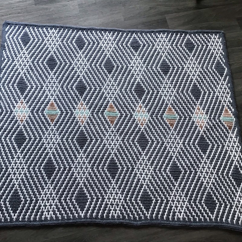 Grid Pattern Scarf Crochet - Etsy