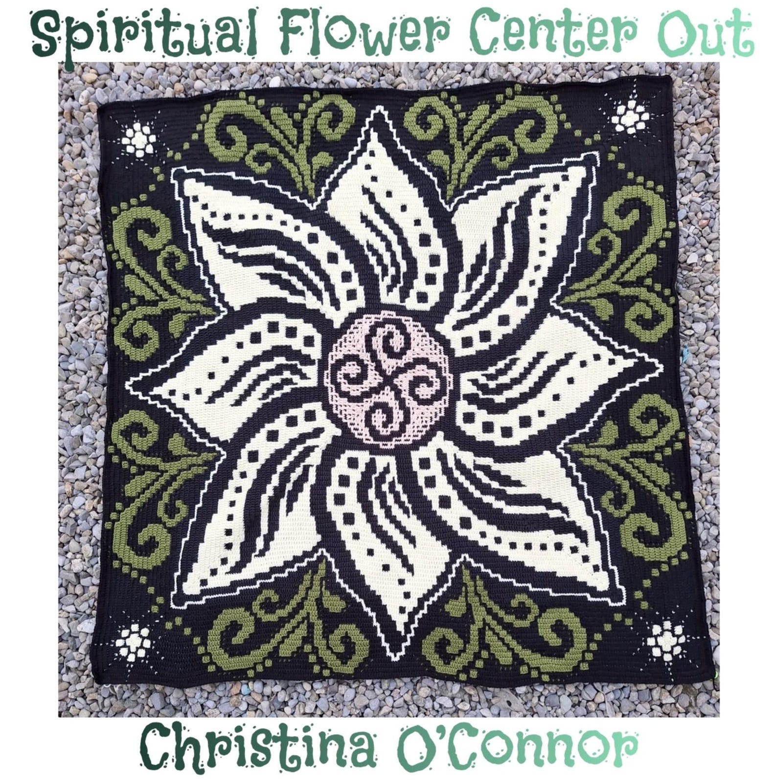 Spiritual Flower Overlay Mosaic Crochet Blanket Pattern: Center Out and ...