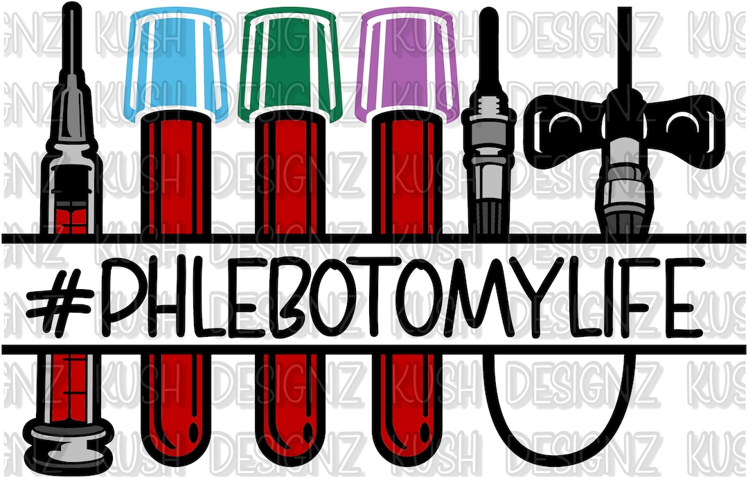 Phlebotomy Life Colorful PNG - Etsy