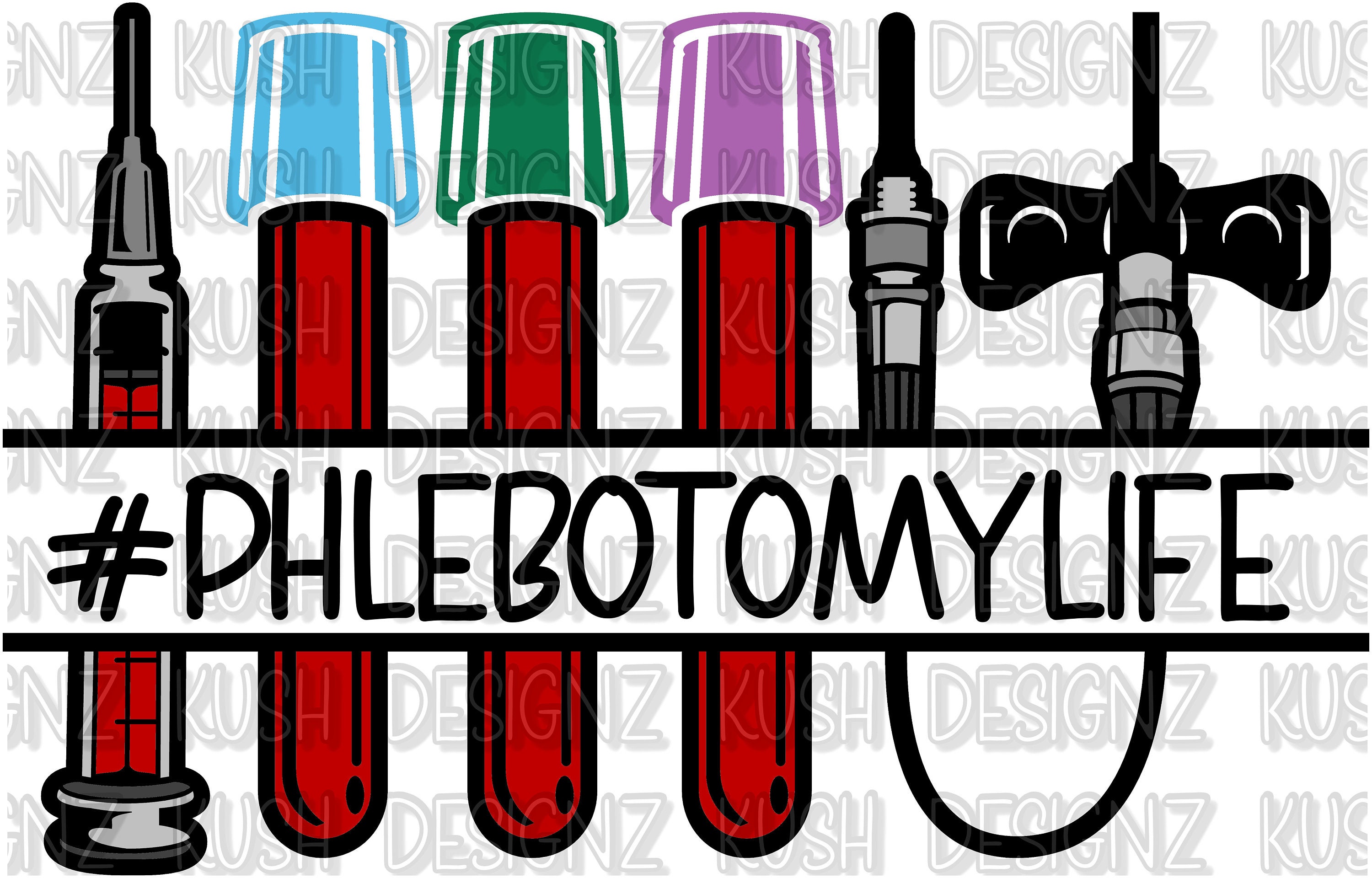 Phlebotomy Life Colorful PNG - Etsy