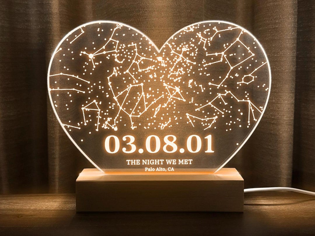 Anniversary Gifts for Him, Custom Star Map by Date, Personalized Night ...