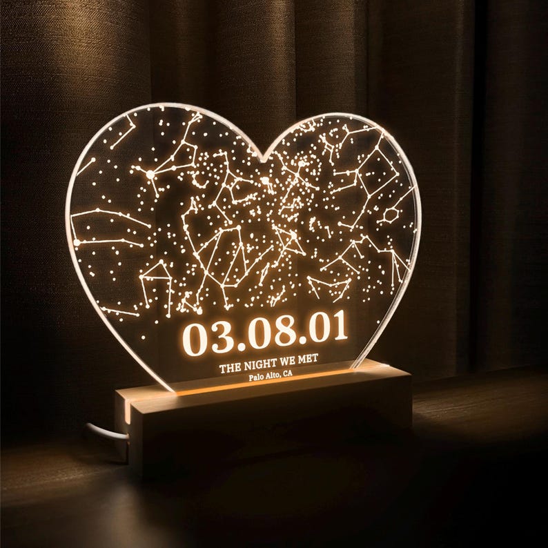 Anniversary Gifts for Him, Custom Star Map by Date, Personalized Night ...