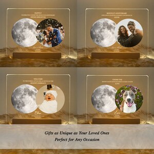 Custom Moon Phase Gift, Moon Phase Photo Light, the Night We Met Gift ...