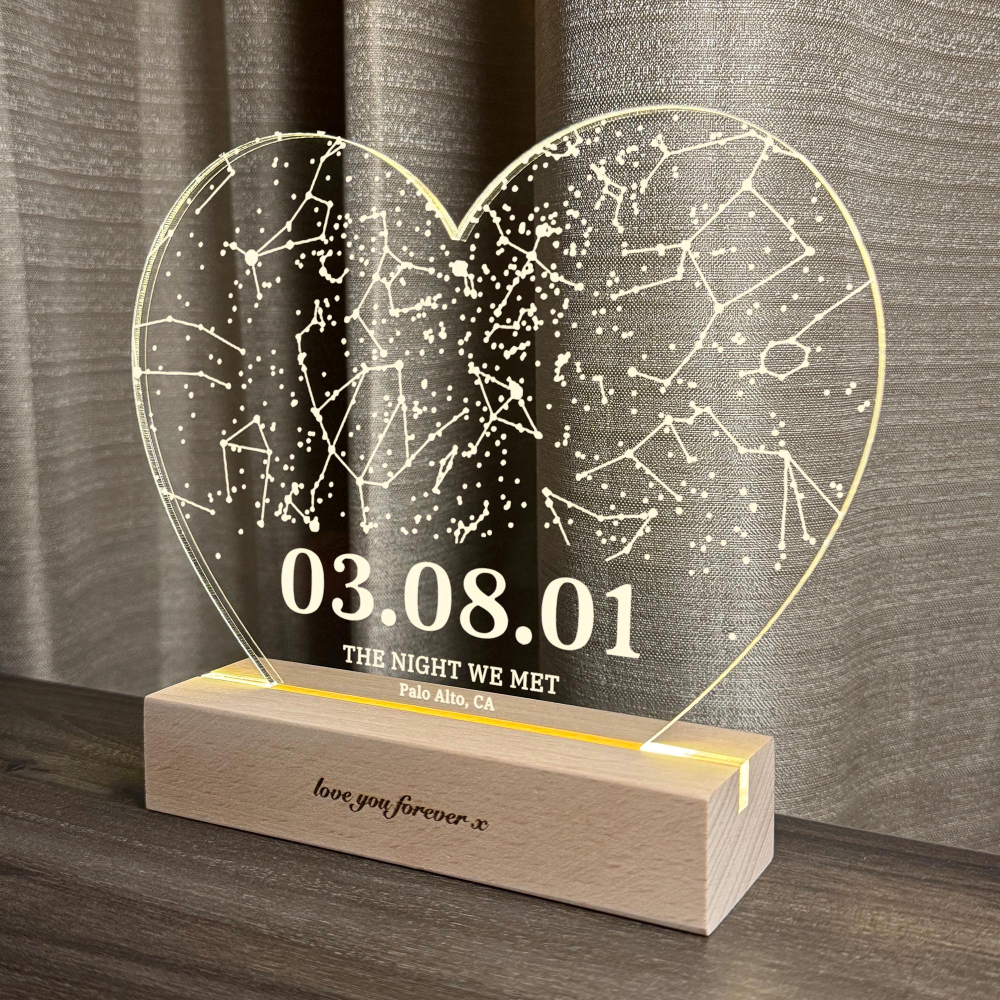 Anniversary Gifts for Him, Custom Star Map by Date, Personalized Night ...