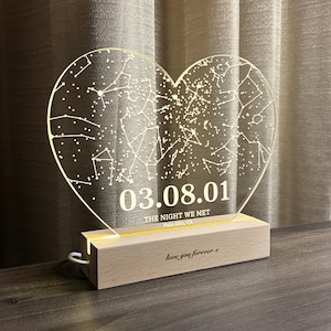 Anniversary Gifts for Him, Custom Star Map by Date, Personalized Night ...