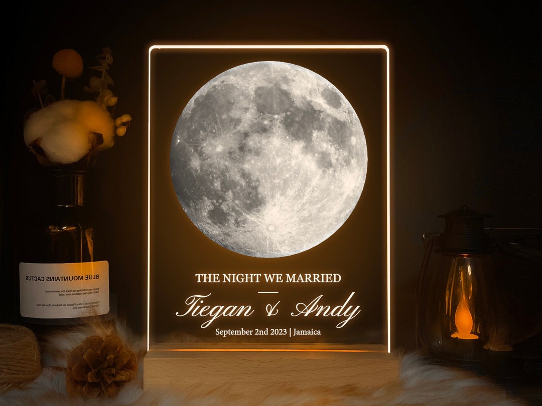 Custom Moon Phase Gift, Anniversary Gift, the Night We Met Gift, Night ...