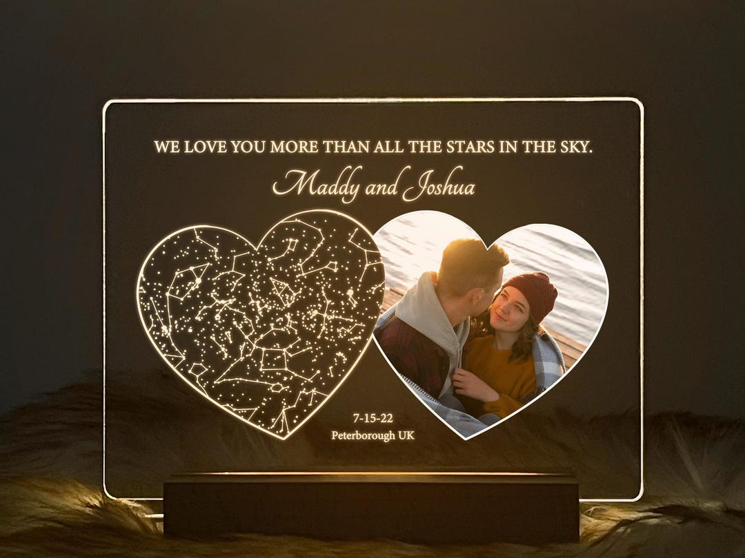 Personalized Star Map by Date | Custom Constellation Map | Engagement ...