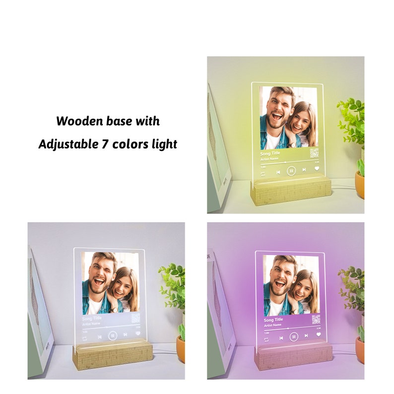 Custom LED Music Plaque Personalized Picture Frames First - Etsy