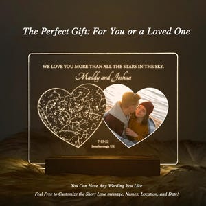 Star Map by Date Gift, Personalized Constellation Map, Engagement Photo ...