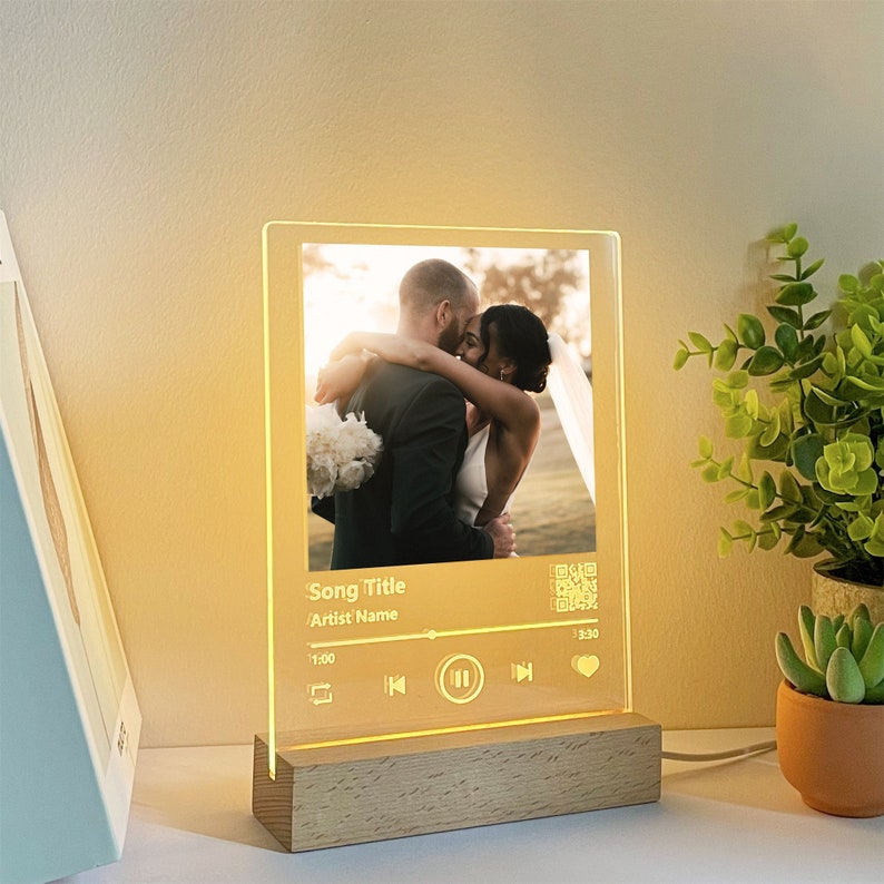 Custom LED Music Plaque Personalized Picture Frames First - Etsy