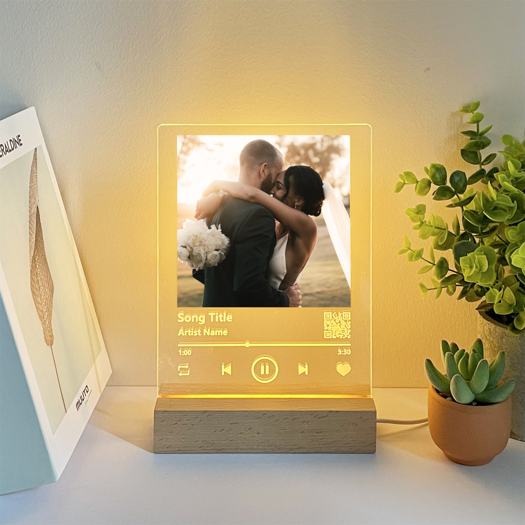 Custom LED Music Plaque Personalized Picture Frames First - Etsy UK