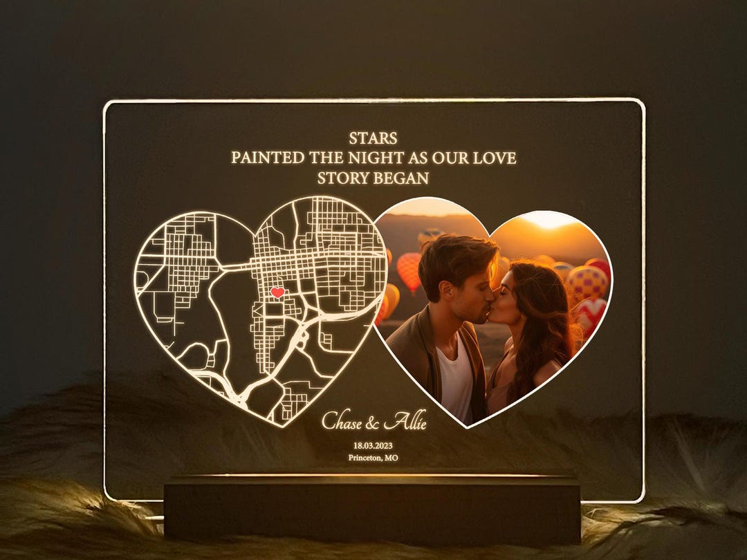 Where It All Began Gift, Anniversary Gift, Where We Met Map, First Date ...