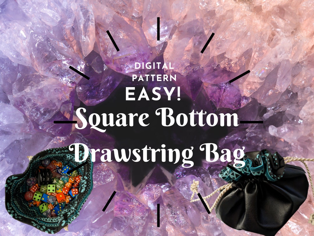 EASY How to Sew a Square Bottomed Drawstring Bag - Step by Step ...