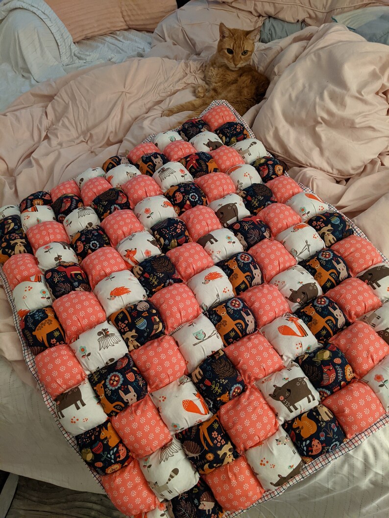 Easy Throw and Baby Puff Quilt Pattern - Digital Download. Step by Step ...