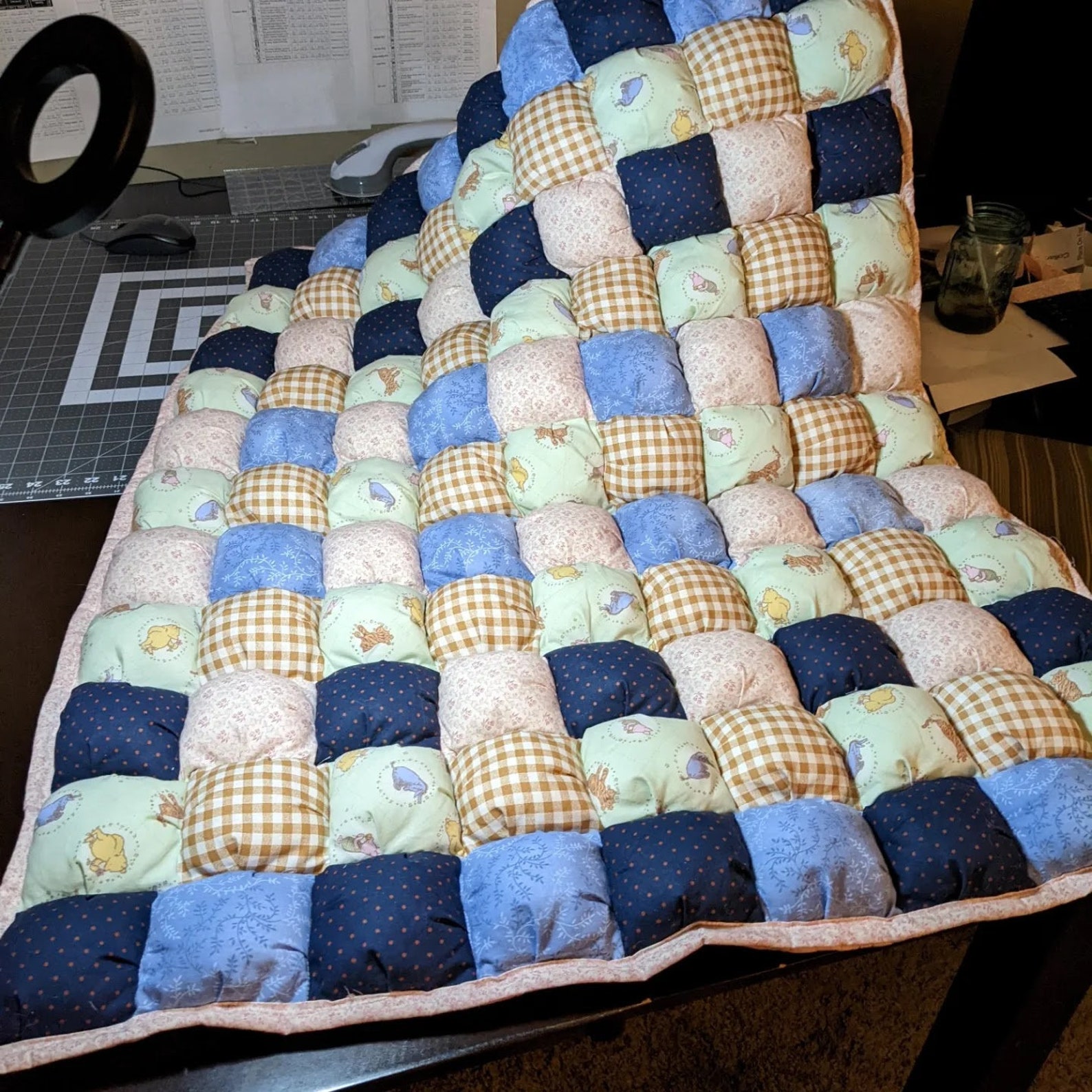 Puff Quilt / Biscuit Quilt Pattern - Digital Download - Beginner Friendly! Baby / Throw Sizes ...