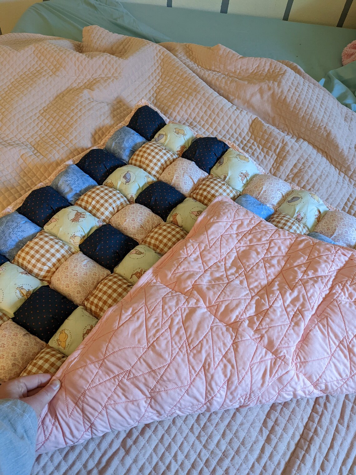 Easy Throw and Baby Puff Quilt Pattern - Digital Download. Step by Step ...
