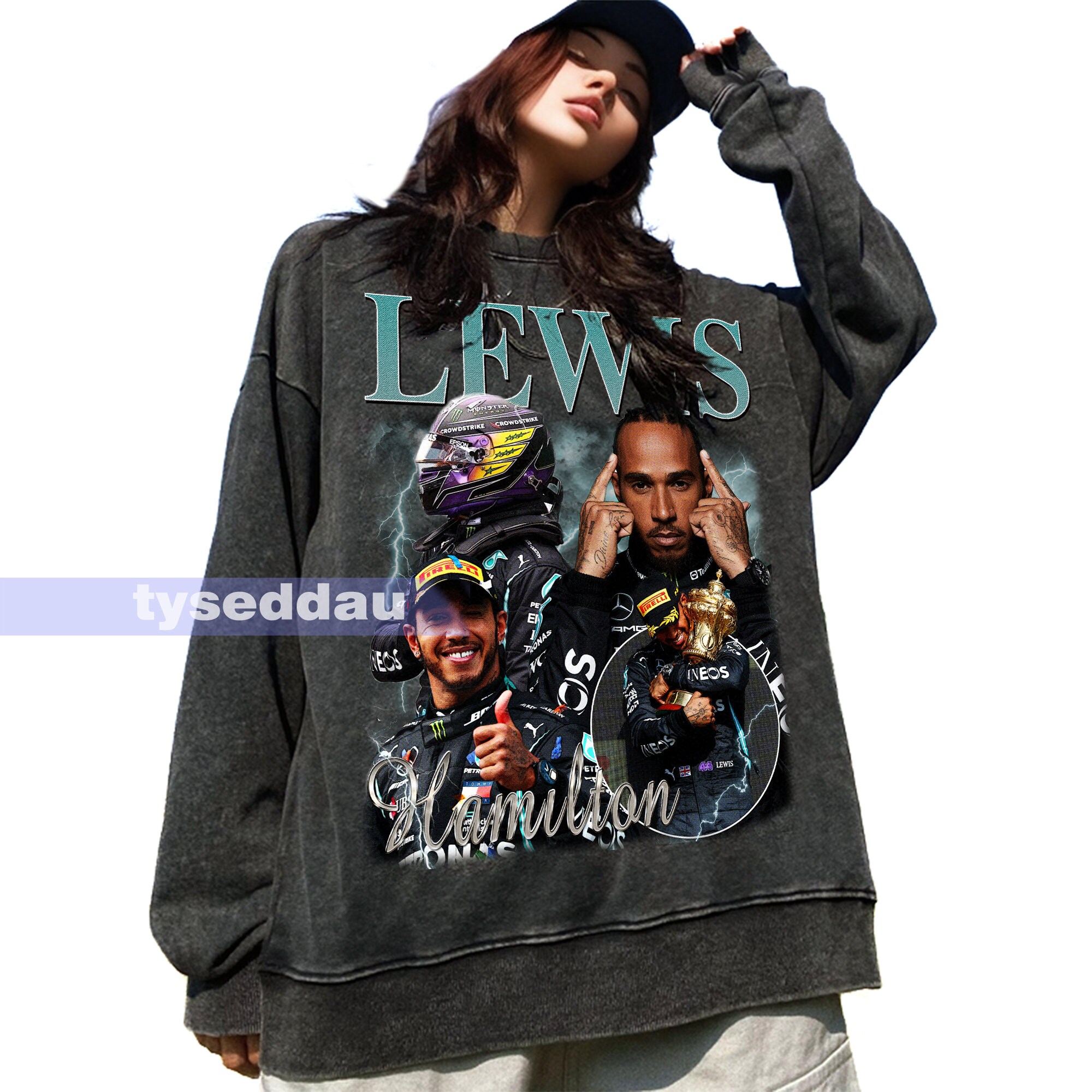 Lewis Hamilton Vintage Washed T-shirt Formula Racing F1 - Etsy