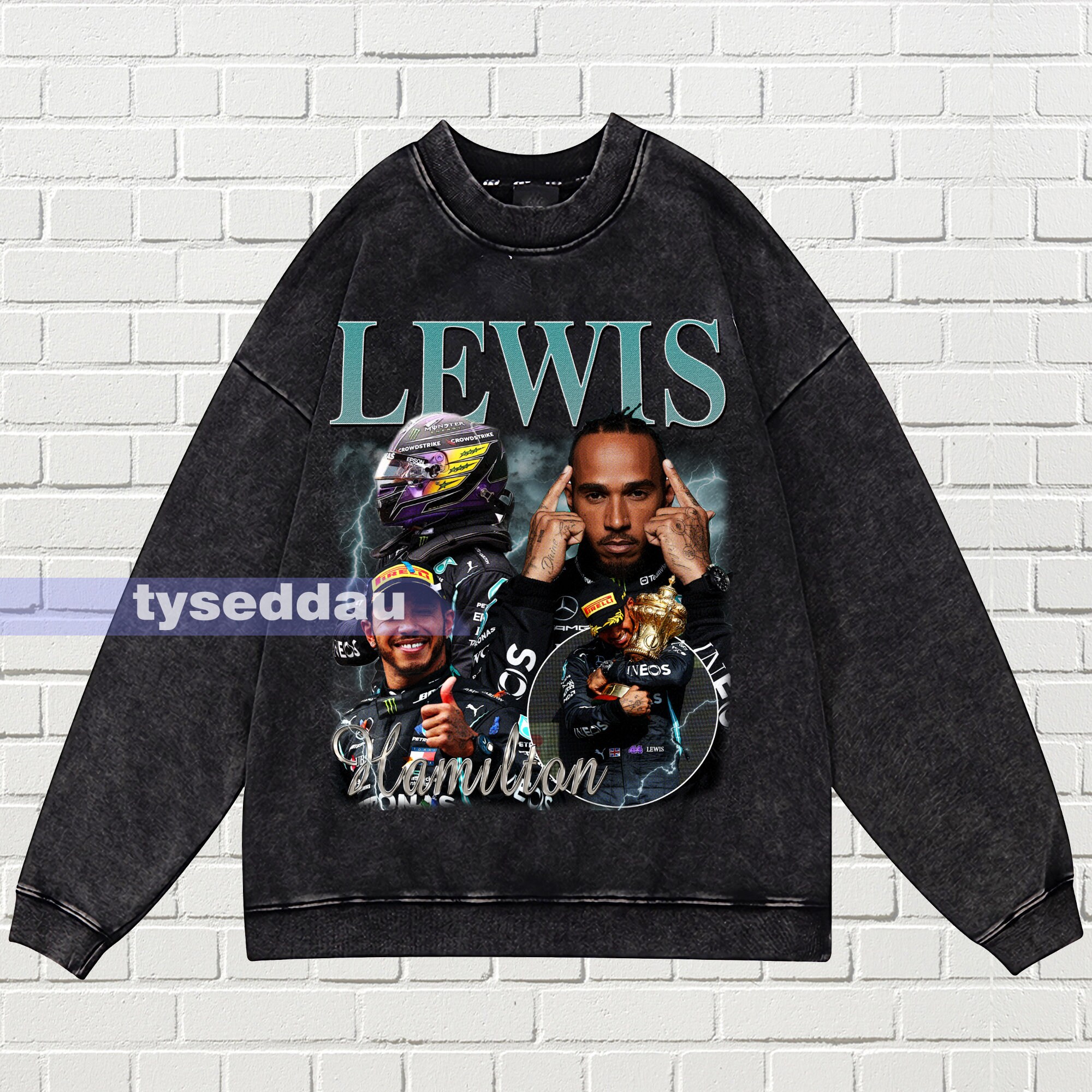 Lewis Hamilton Vintage Washed T-shirt Formula Racing F1 - Etsy