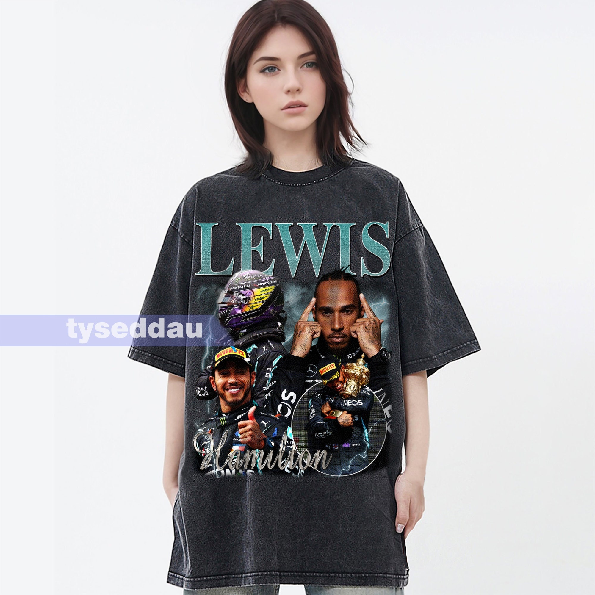 Lewis Hamilton Vintage Washed T-shirt Formula Racing F1 - Etsy