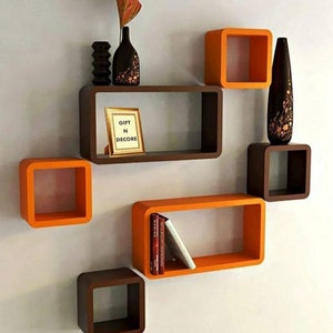 Decoration Shelf Rack(set of 6) Beautiful Wall Shelves/book Shelf ...