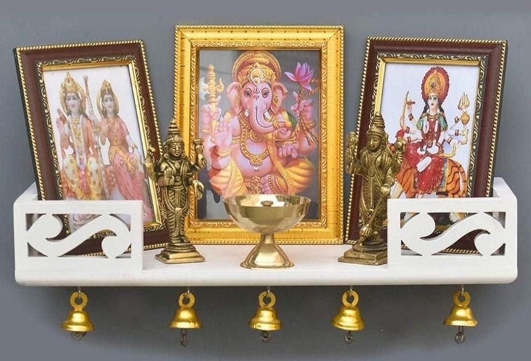 Wall Shelf/ Wall Temple, God Stand/religious Living Room/ Handmade Wall ...