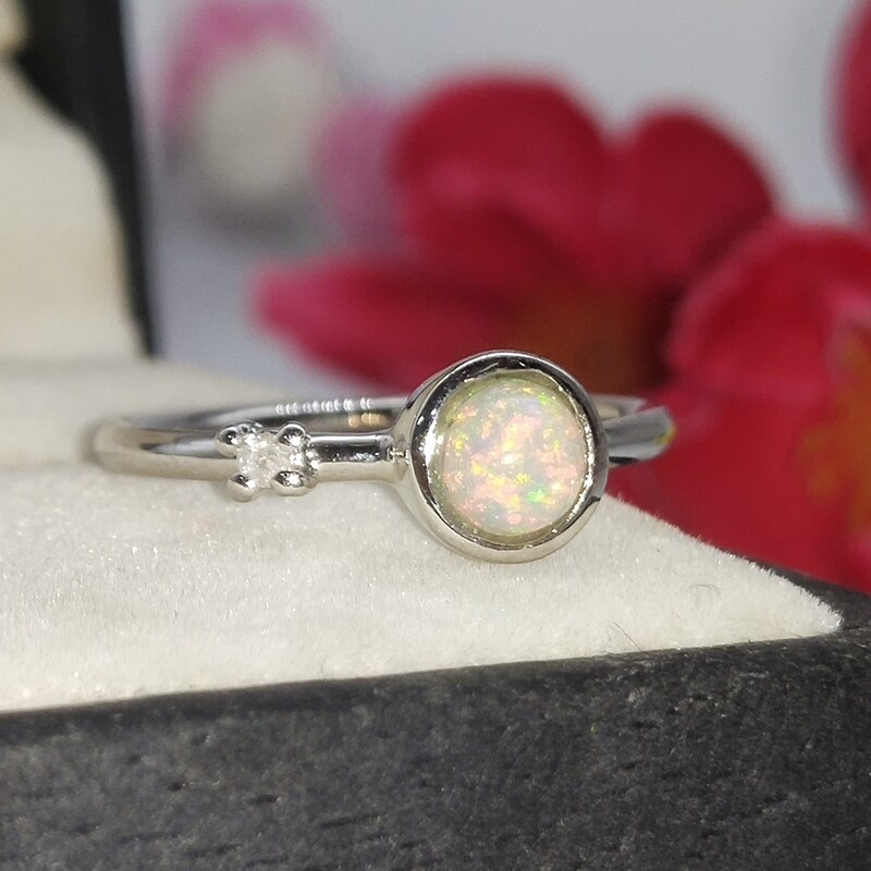 Opal Stacking Ring - Etsy