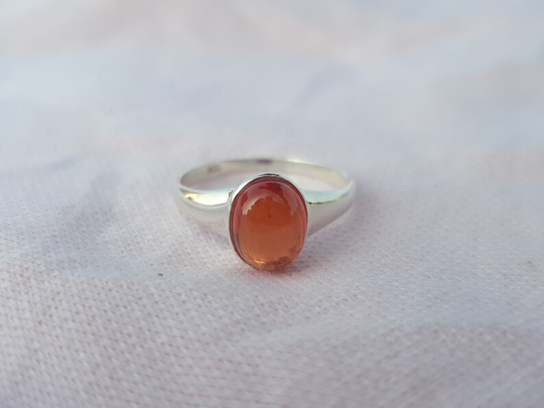 Red Onyx 925 Sterling Silver Ring: Oval Gemstone, July Birthstone - Etsy