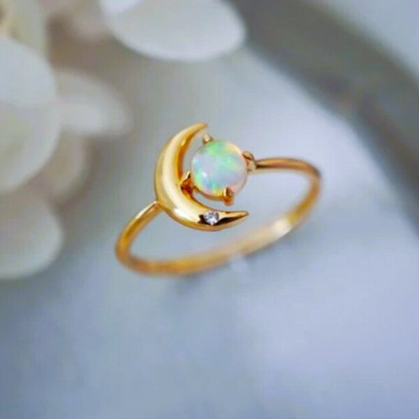 Moon Ring - Etsy