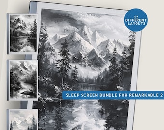 Remarkable 2 Sleep Screen Template Bundle: Custom Lock Screen (PDF ...