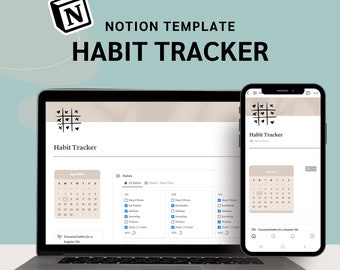 Aesthetic Notion Template Notion Habit Tracker Notion Dashboard Notion Life Planner Notion ...
