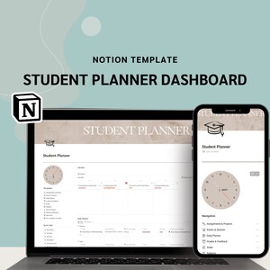 Student Notion Dashboard, Student Notion Planner, Academic Student ...