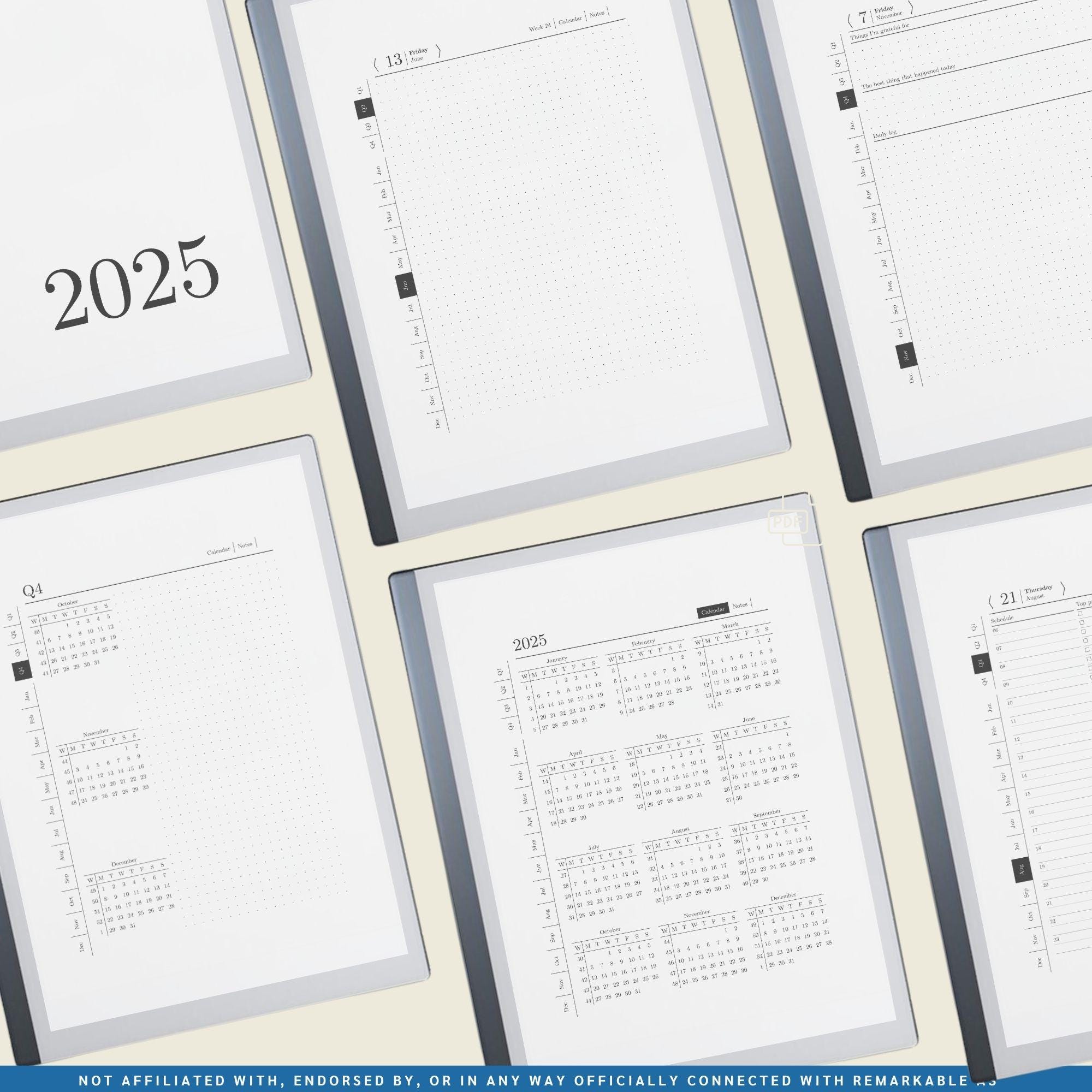 Digital Planner Bundle 2025 Compatable With Remarkable , Remarkable ...