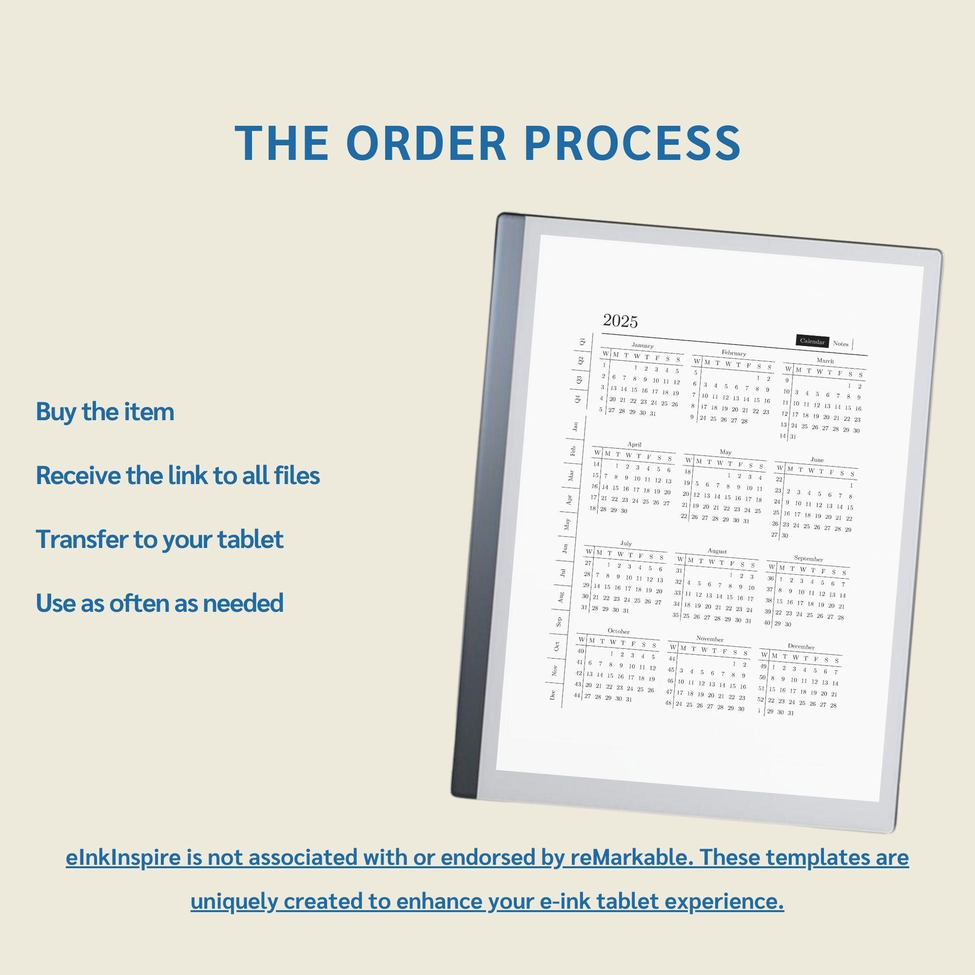 Digital Planner Bundle 2025 Compatable With Remarkable , Remarkable ...