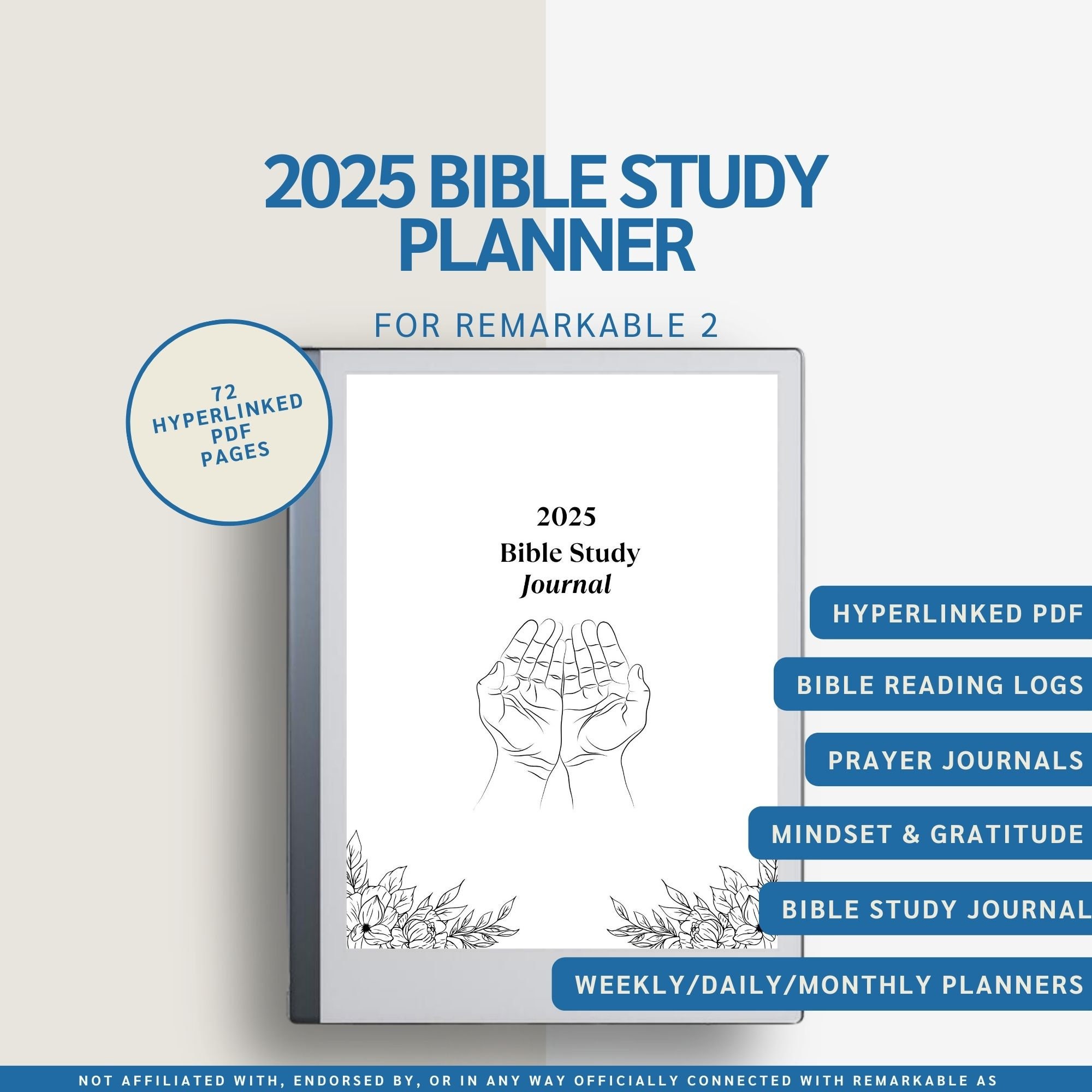 Digital Journaling Bible Planner for 2025 for Epaper Tablets Such as ...